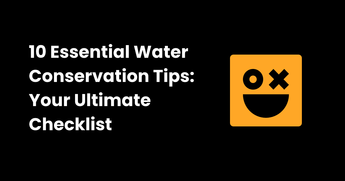 Water conservation checklist | checklist.gg