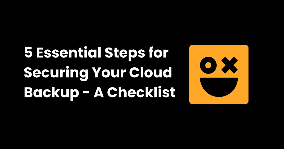 Cloud Backup Checklist