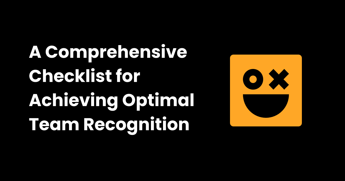 Team recognition checklist | checklist.gg