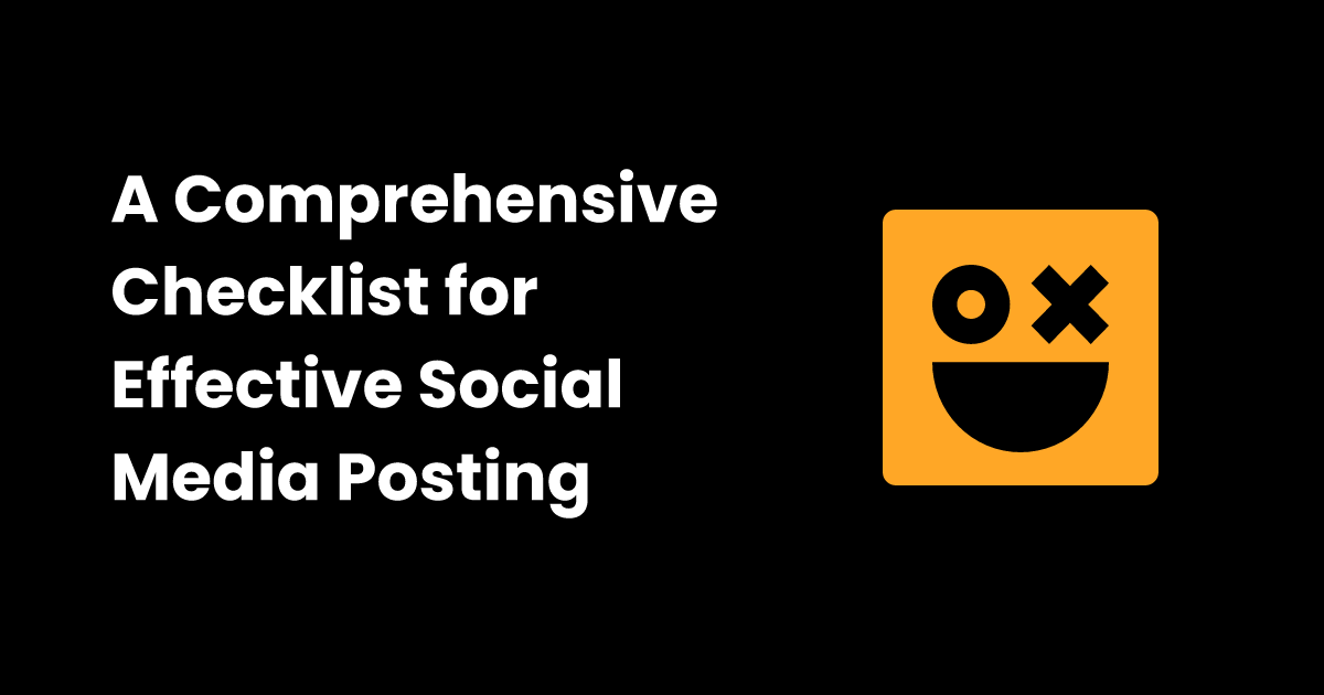 Social media posting checklist | checklist.gg
