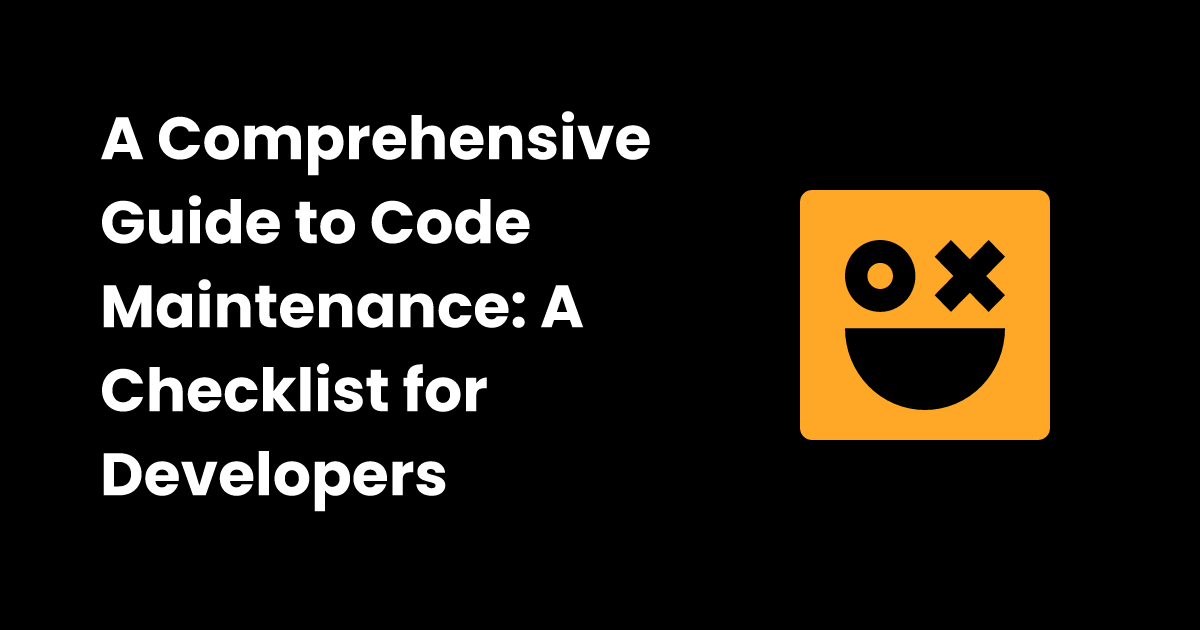 Code maintenance checklist | checklist.gg