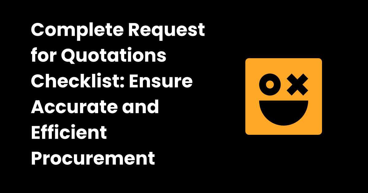 Request for quotations checklist | checklist.gg