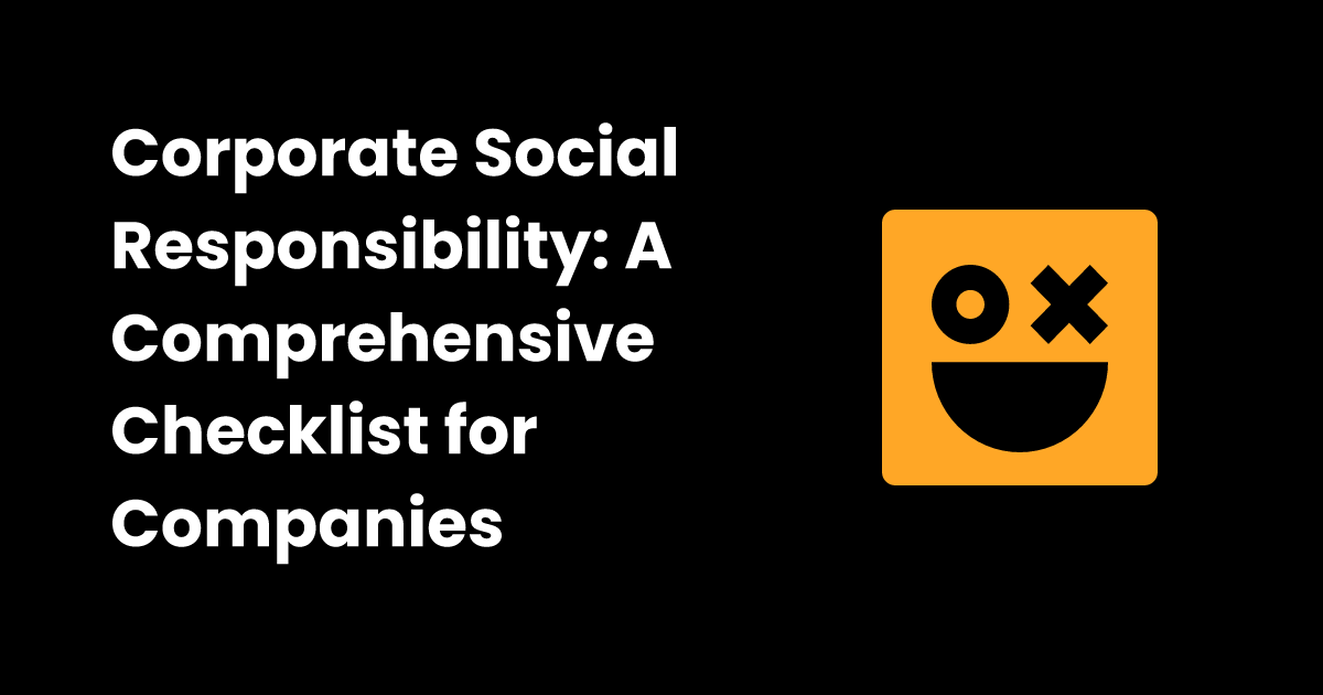 Corporate social responsibility checklist | checklist.gg
