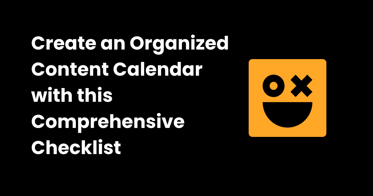 Content calendar checklist | checklist.gg