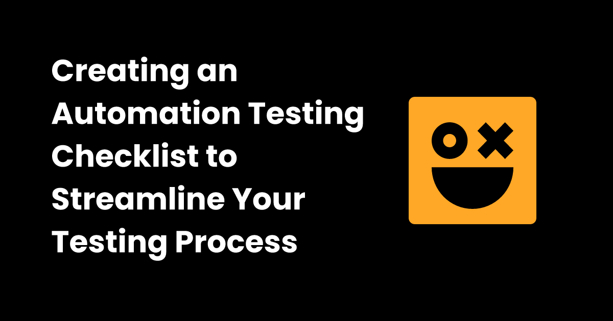 Automation Testing Checklist Checklistgg