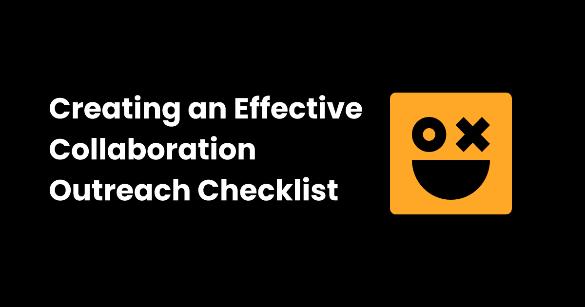 Collaboration outreach checklist | checklist.gg