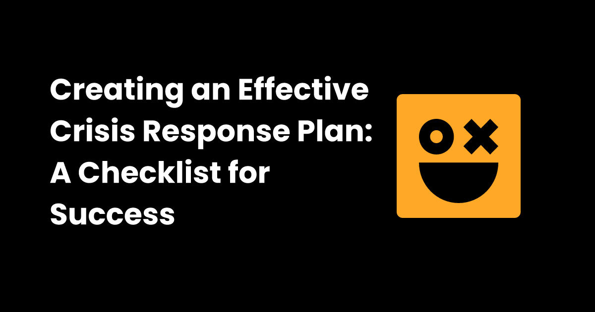 Crisis response plan checklist | checklist.gg