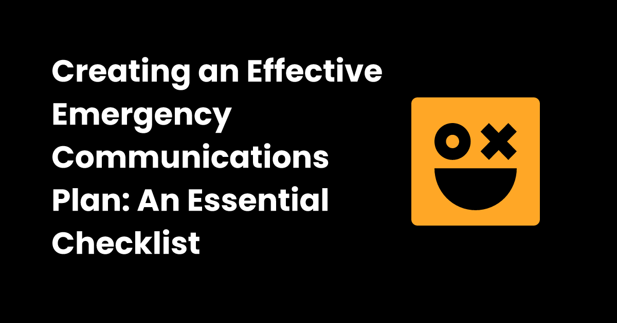 Emergency communications plan checklist | checklist.gg