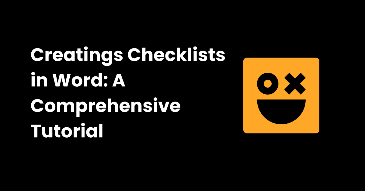 How to Make Checklists in Word: A Step by Step Guide | checklist.gg