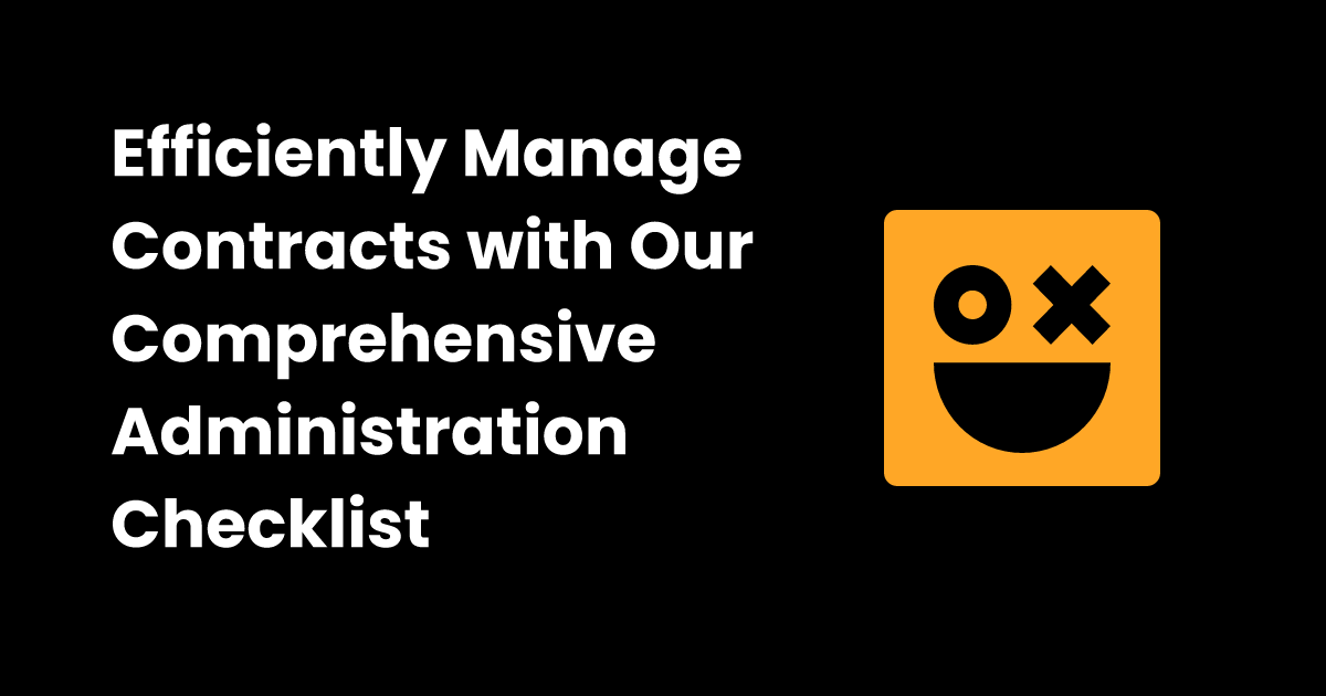 Contract administration checklist | checklist.gg