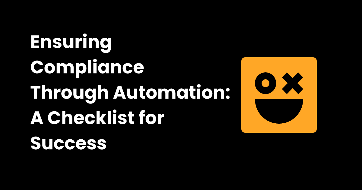 Automation Compliance Checklist Checklistgg