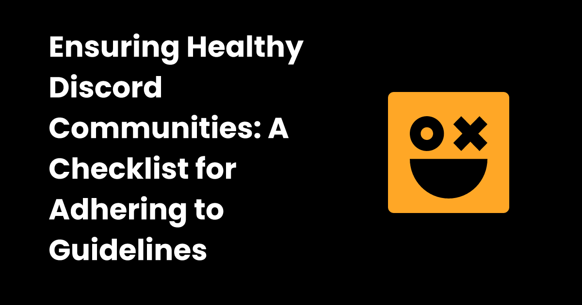 Discord community guidelines checklist | checklist.gg