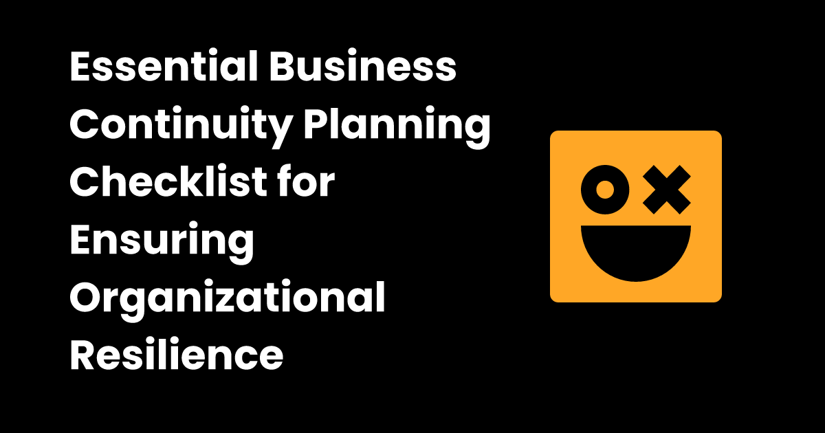 Business continuity planning checklist | checklist.gg
