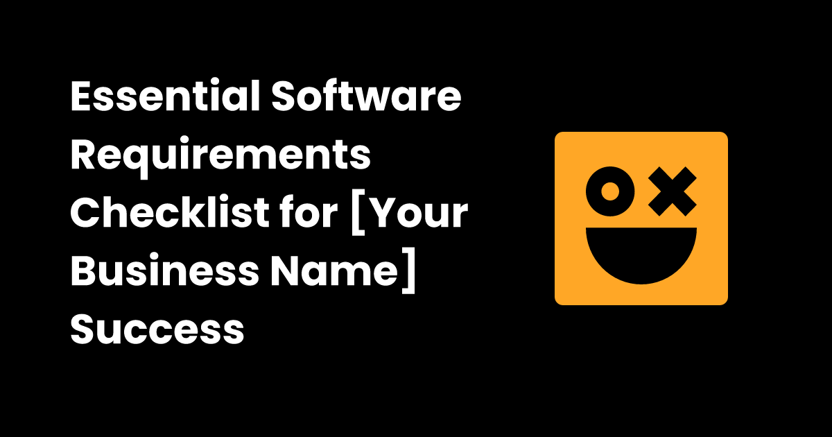 Software requirements checklist | checklist.gg