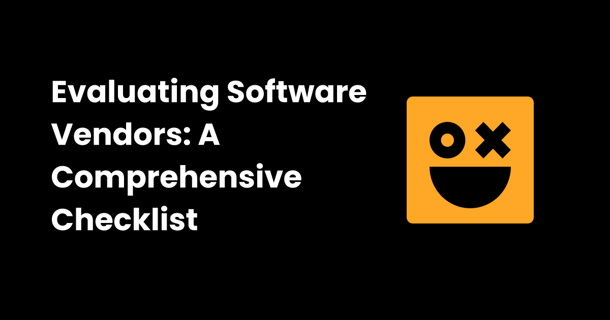 Software vendor assessment checklist | checklist.gg