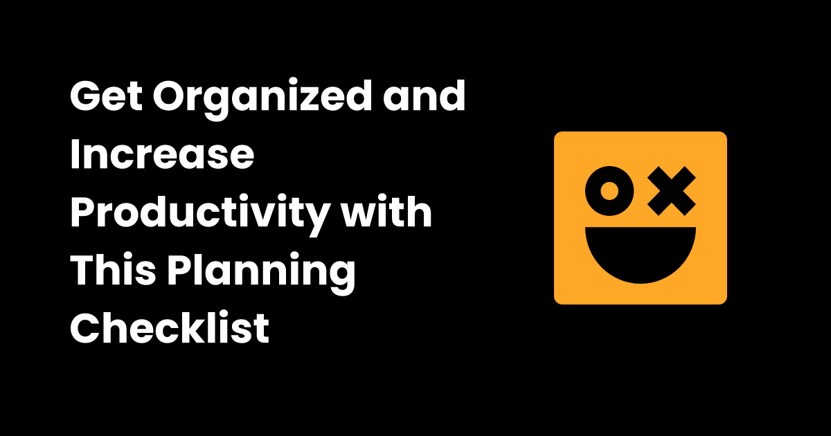 Productivity planning checklist | checklist.gg