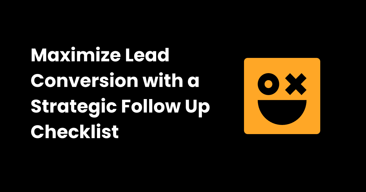 Lead Follow Up Checklist Checklist Gg