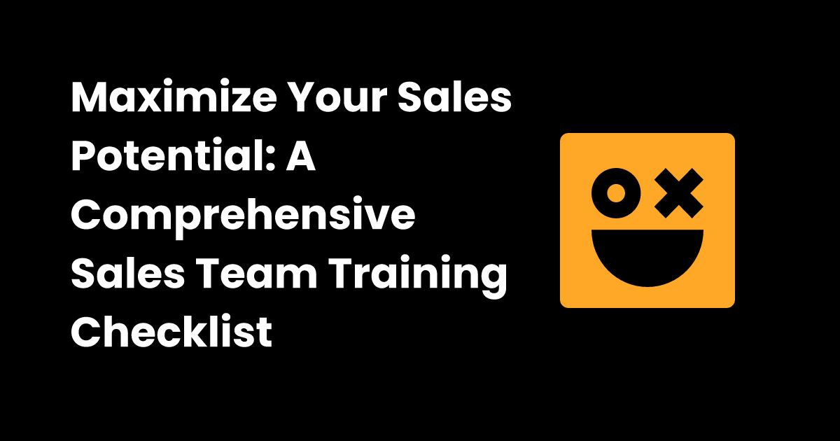 Sales team training checklist | checklist.gg