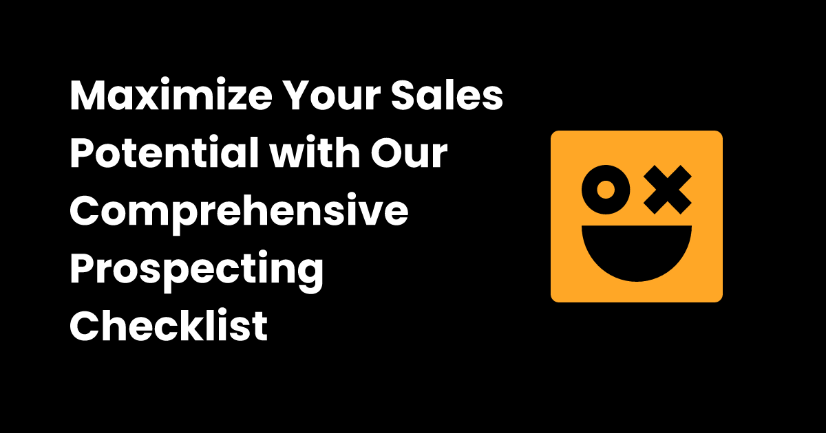 Sales prospecting checklist