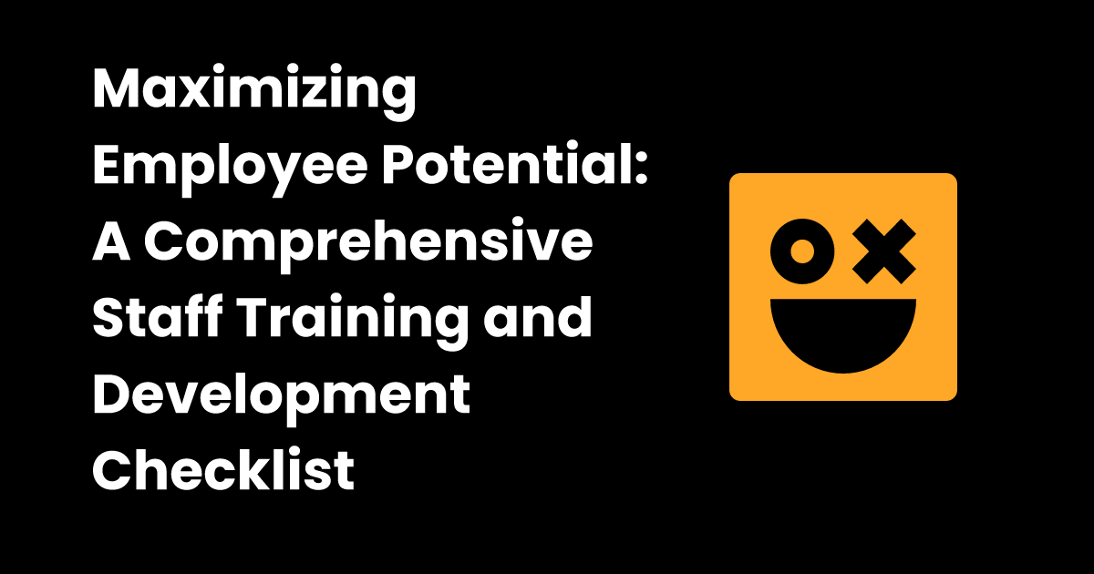 Staff training and development checklist | checklist.gg