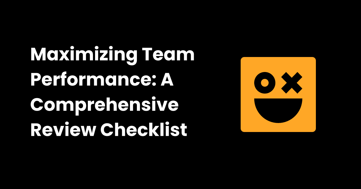 Team performance review checklist | checklist.gg