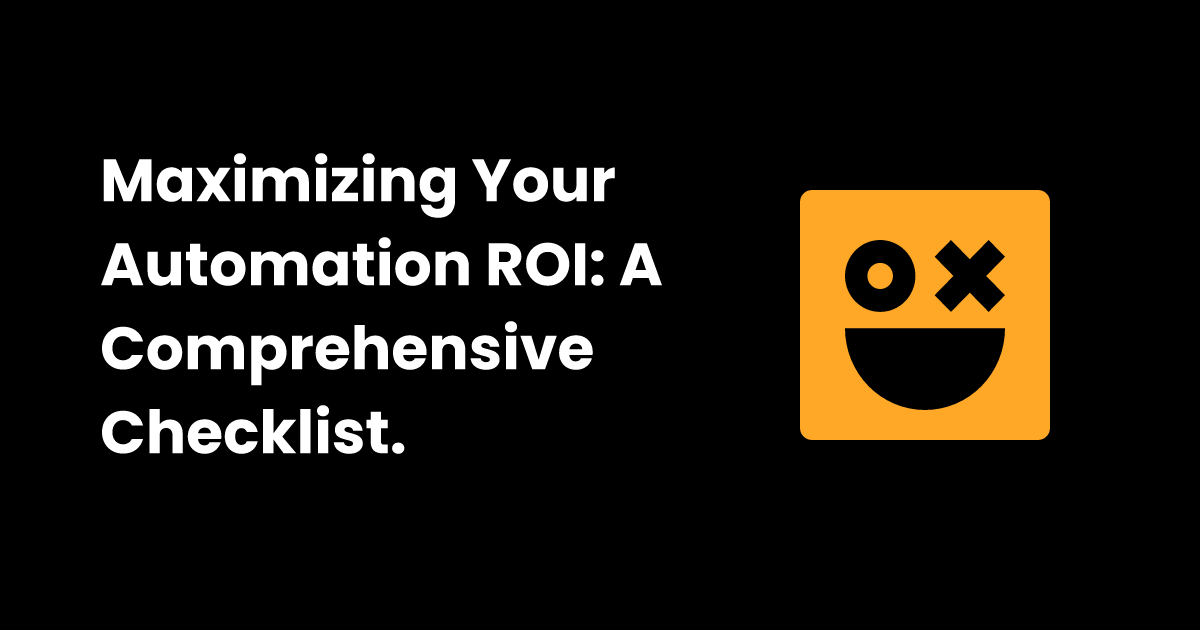 Automation Roi Calculation Checklist