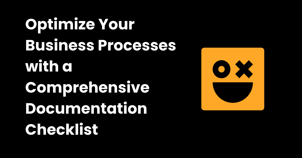 Business process documentation checklist | checklist.gg