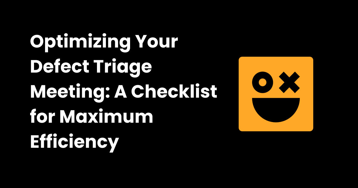 Defect Triage Meeting Checklist Checklist Gg