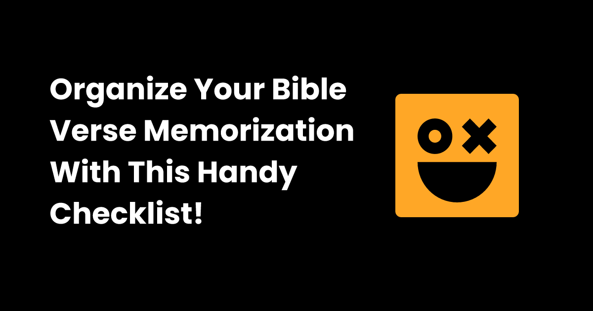 Bible verse memorization checklist | checklist.gg