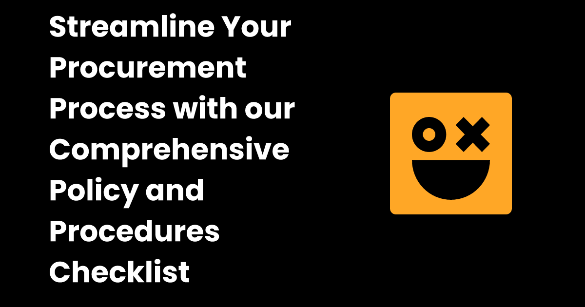 Procurement policy and procedures checklist | checklist.gg