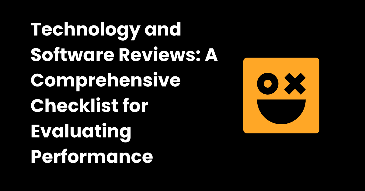 Technology and software review checklist | checklist.gg