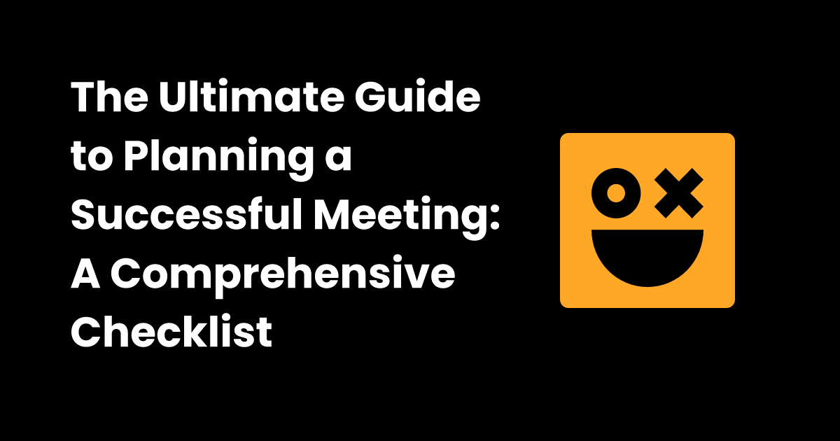 Meeting planning checklist | checklist.gg