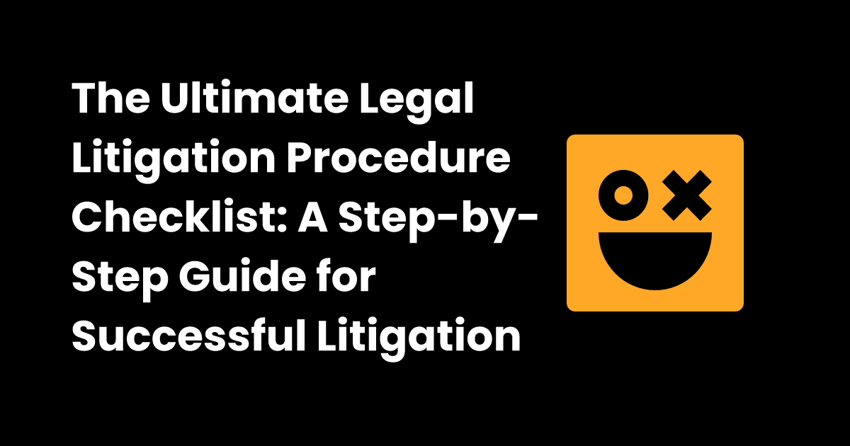 Legal litigation procedure checklist | checklist.gg