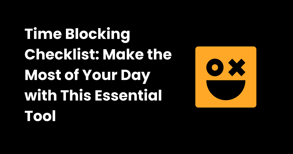 Time blocking checklist | checklist.gg