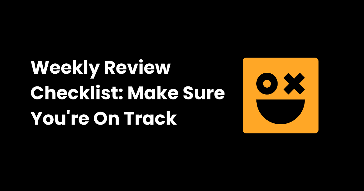 Weekly review checklist | checklist.gg